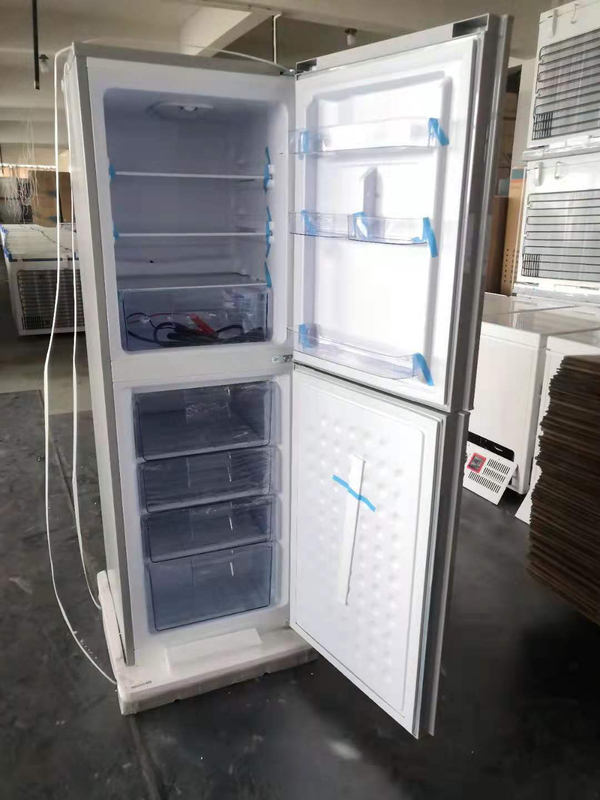 Solar Powered Double Door Refrigerator Solar DC Refrigerator Freezer ...